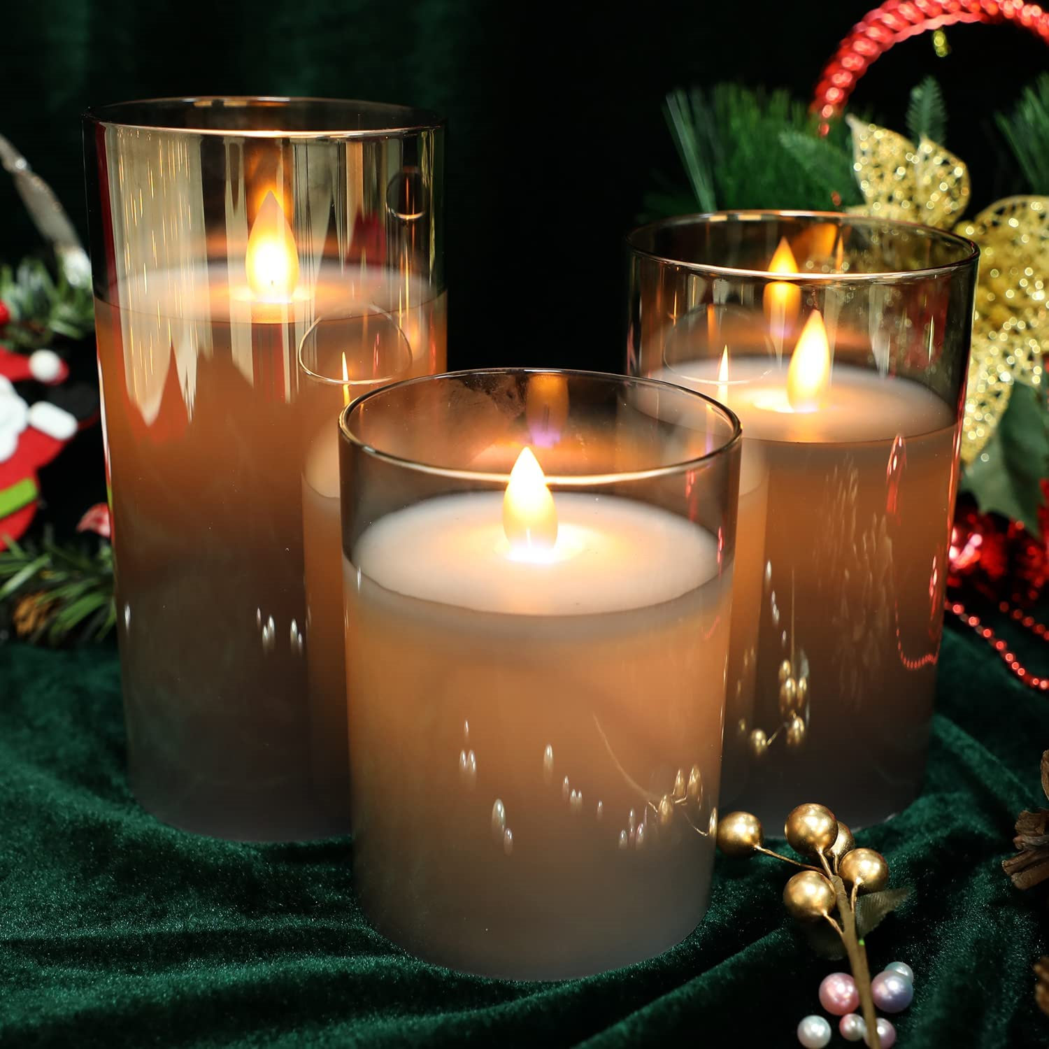 simple 3 Piece Unscented Flameless Candle Set | Wayfair
