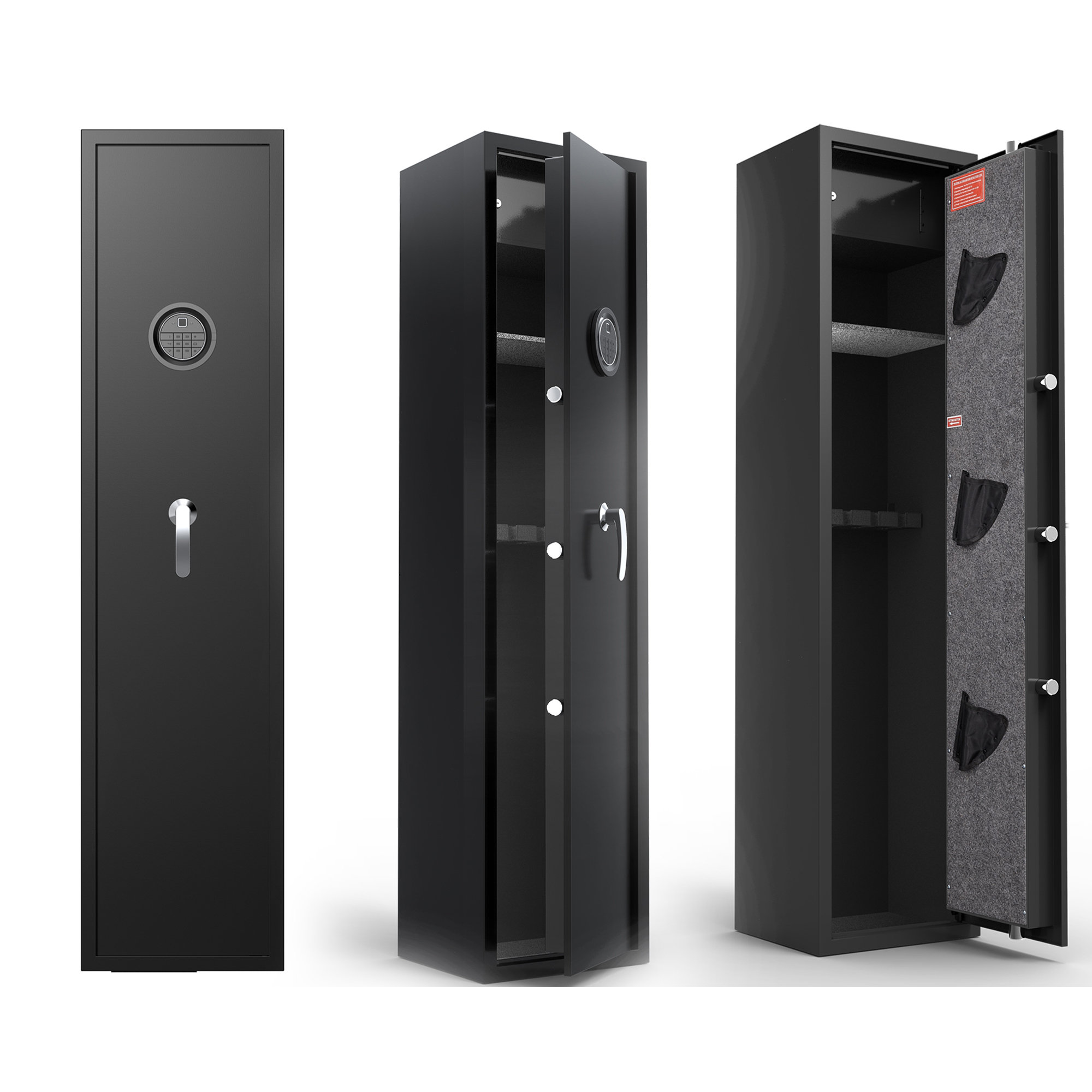 iYofe Gun Safe, Rifle Safe Biometric Fingerprint, Gun Cabinets for 4-5 ...