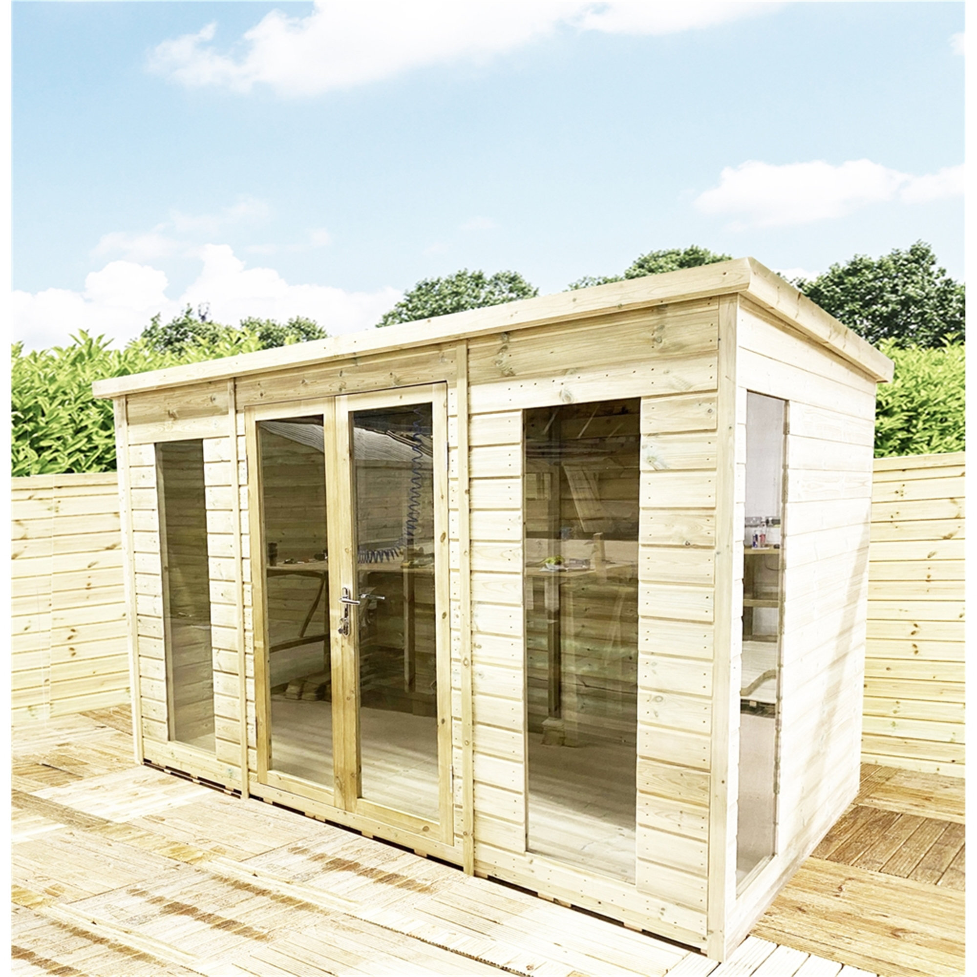 Dakota Fields Silverlock 12 x 10 Ft. Tongue and Groove Summer House ...