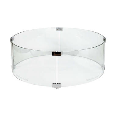Sunbeam Round 23" Fire Pit/Table Wind Guard (Glass) | Wayfair