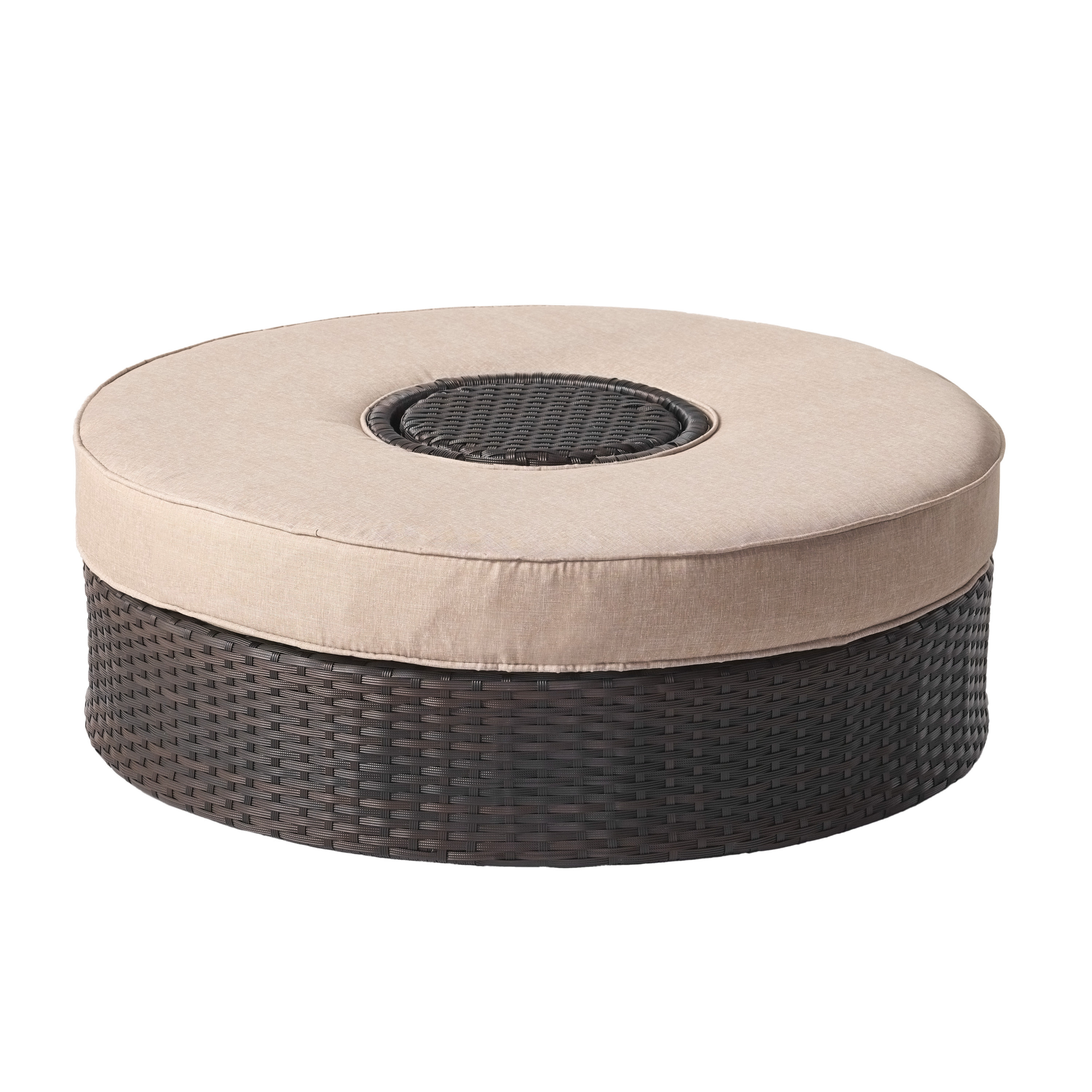 Breakwater Bay Golinda Wicker Outdoor Ottoman | Wayfair
