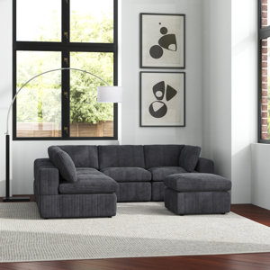 Wade Logan® Arregui 6 - Piece Upholstered Sectional & Reviews | Wayfair