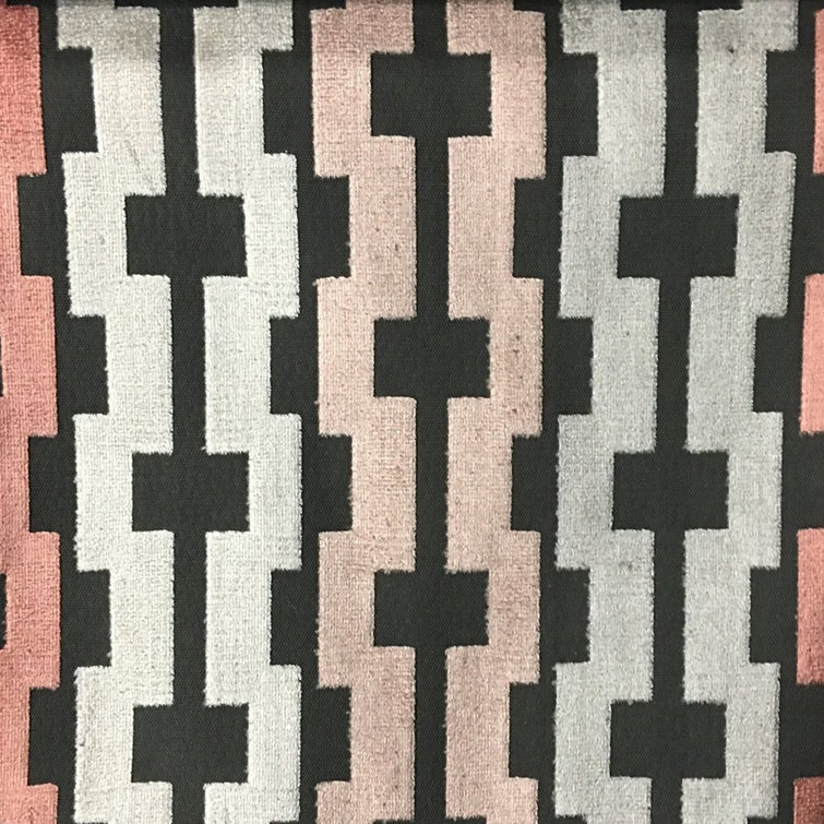 Top Fabric Bardot-Piccadilly Geometric Cut Velvet Upholstery Fabric ...