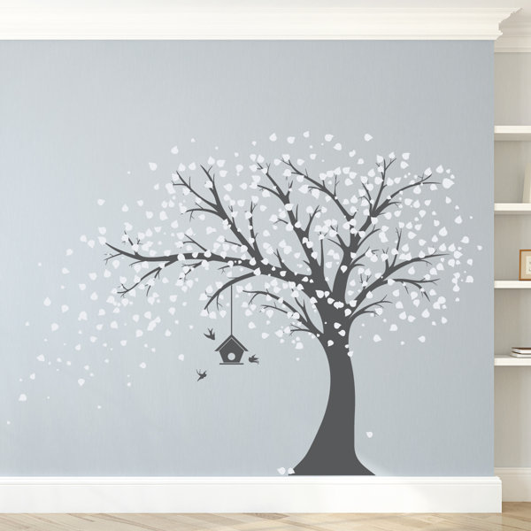Zoomie Kids Large Windy Tree with Birdhouse Wall Decal & Reviews | Wayfair