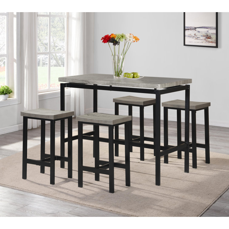 Gracie Oaks Aaidan 4 - Person Counter Height Dining Set & Reviews | Wayfair