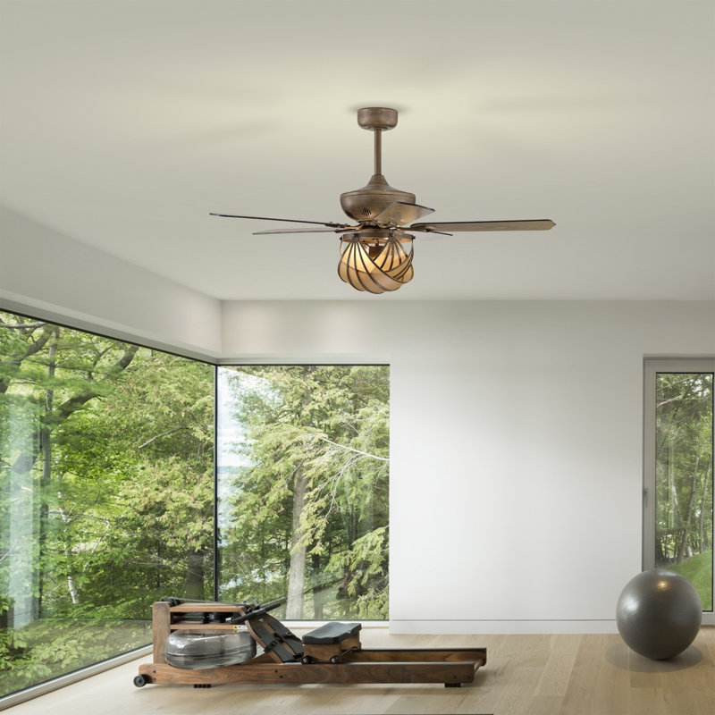 Corrigan Studio® Kani 52 Inch Mid-century Modern Ceiling Fan With ...