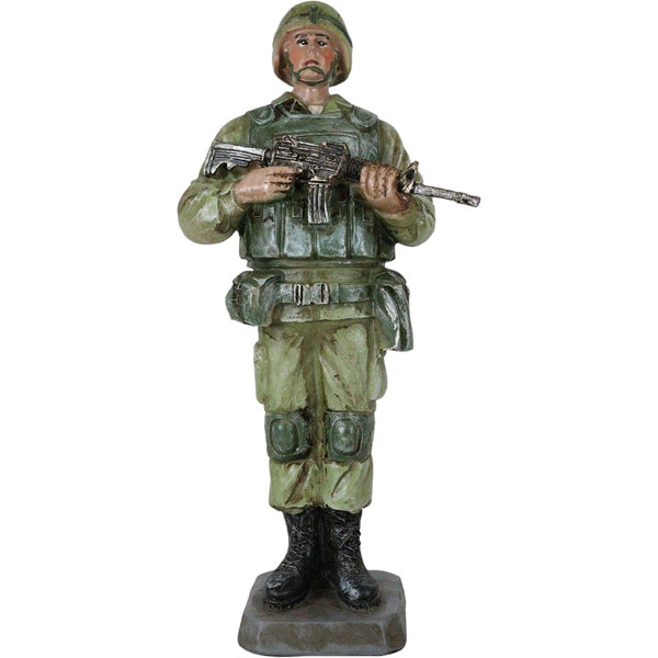 Ebros Gift Patriotic Army Soldier Standing On Guard Carrying A Rifle ...