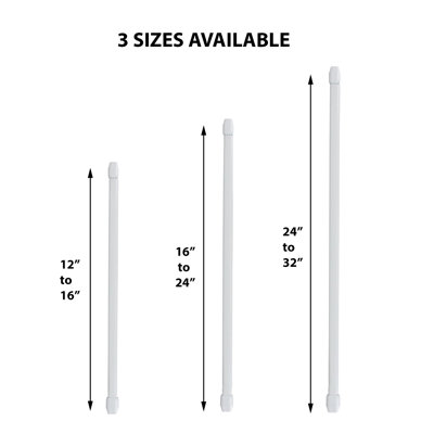 Evideco Café Rod Adjustable Flat Sash Curtain Single Rod & Reviews ...