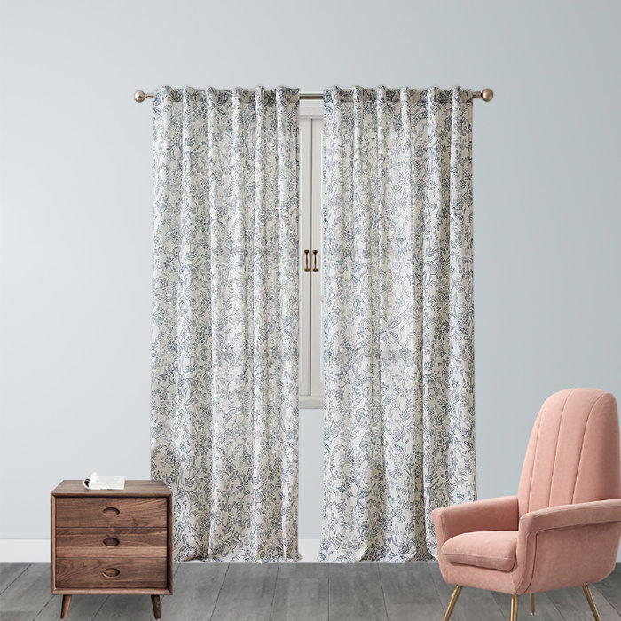 Winston Porter Linen Semi-Sheer Sliding Panel Pair | Wayfair