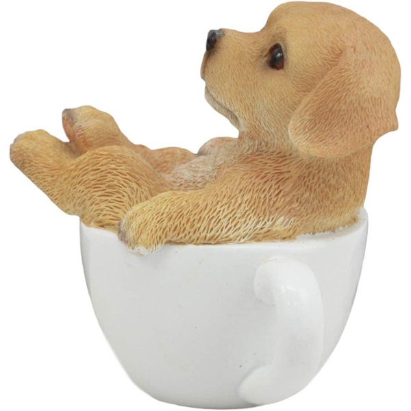 Winston Porter Jemery Realistic Mini Adorable Labrador Dog Teacup | Wayfair