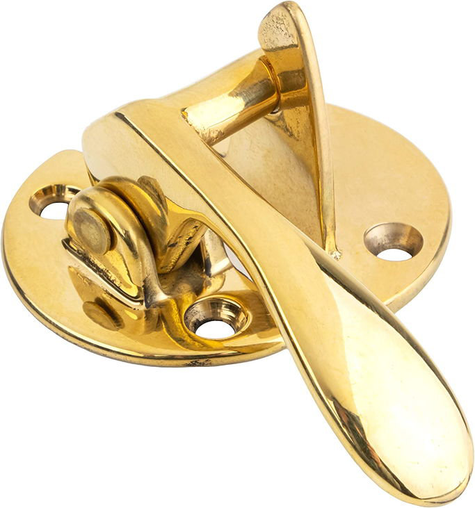 UNIQANTIQ HARDWARE SUPPLY Left Flush Cabinet or Cupboard Lever Brass ...