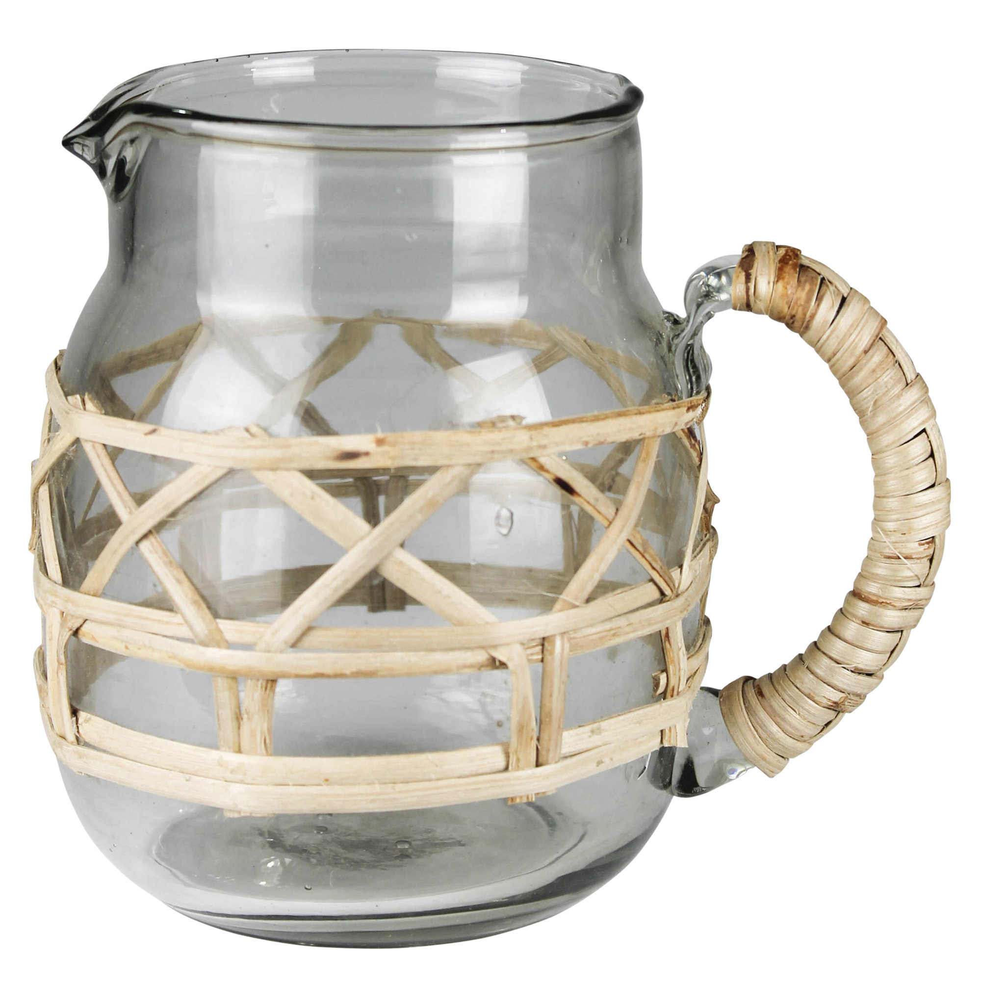 Bay Isle Home Pitcher With Rattan Wrap | Wayfair