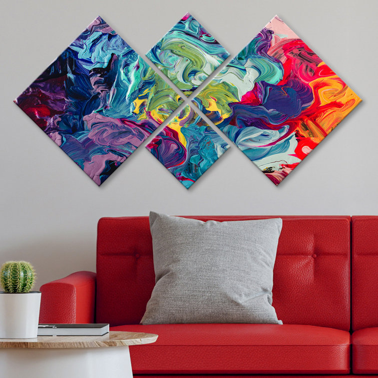 Ivy Bronx Decorative MDF Painting (4 Pieces) | Wayfair.co.uk