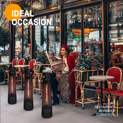 ZACHVO 1200 Watt Electric Standing Patio Heater & Reviews | Wayfair