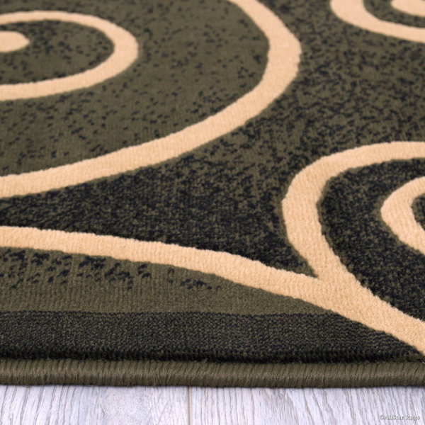 Winston Porter Whitaker Performance Sage Green Rug & Reviews | Wayfair