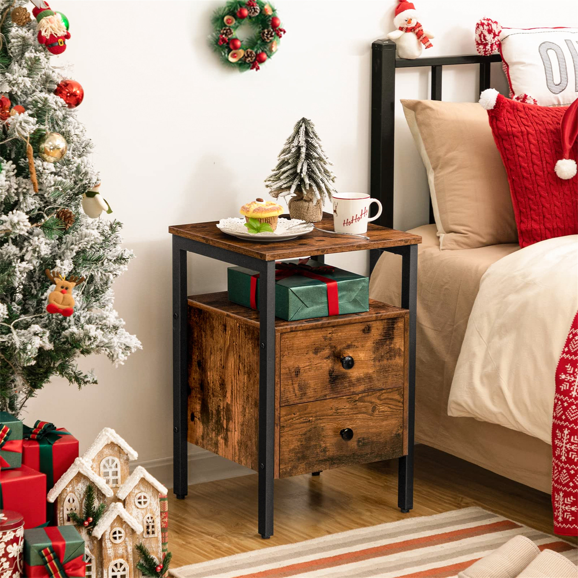 Williston Forge Shamiera Iron Bedside Table | Wayfair.co.uk