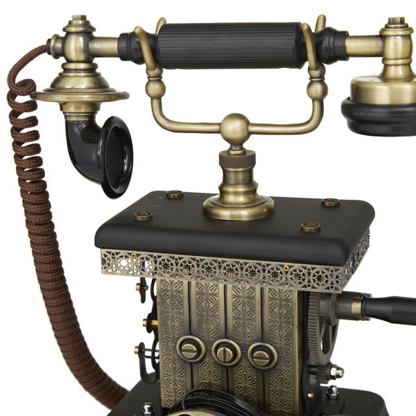 Canora Grey Vintage Metal Corded Telephone | Wayfair