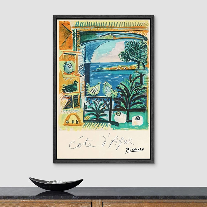 SIGNLEADER French Riviera Framed On Canvas by Pablo Picasso Graphic Art ...