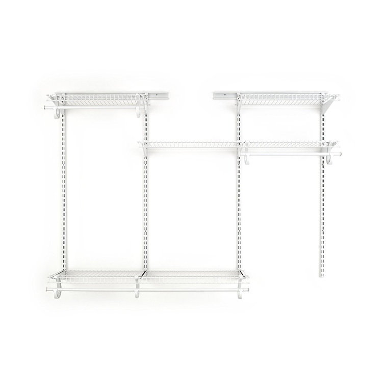 ClosetMaid ShelfTrack 48" W - 72" W Closet System Starter Kit & Reviews ...