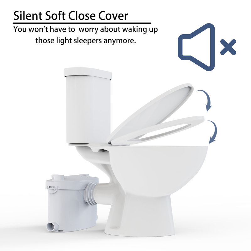 SUPERFLO Macerating Toilet with Upflush Toilet System, 600W Motor, and ...