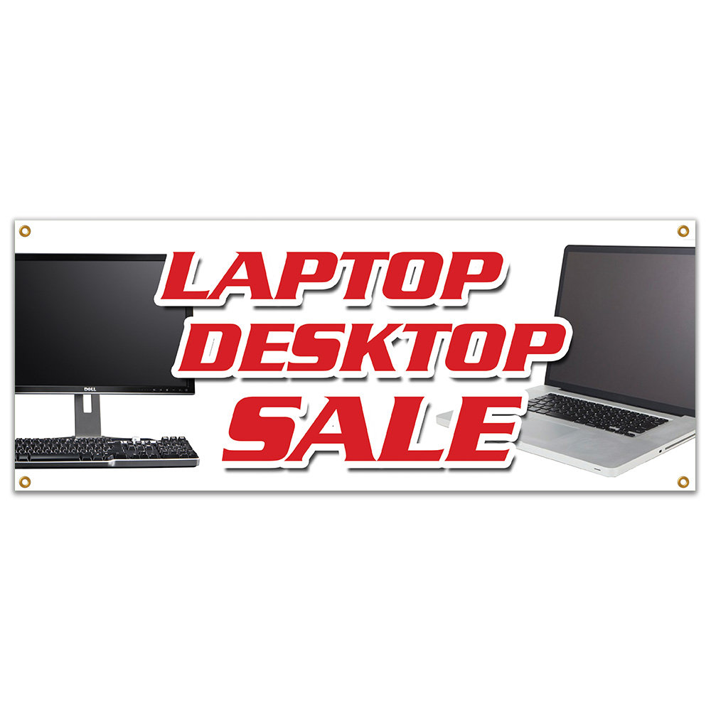SignMission Laptop Desktop Sale Banner Sign | Wayfair