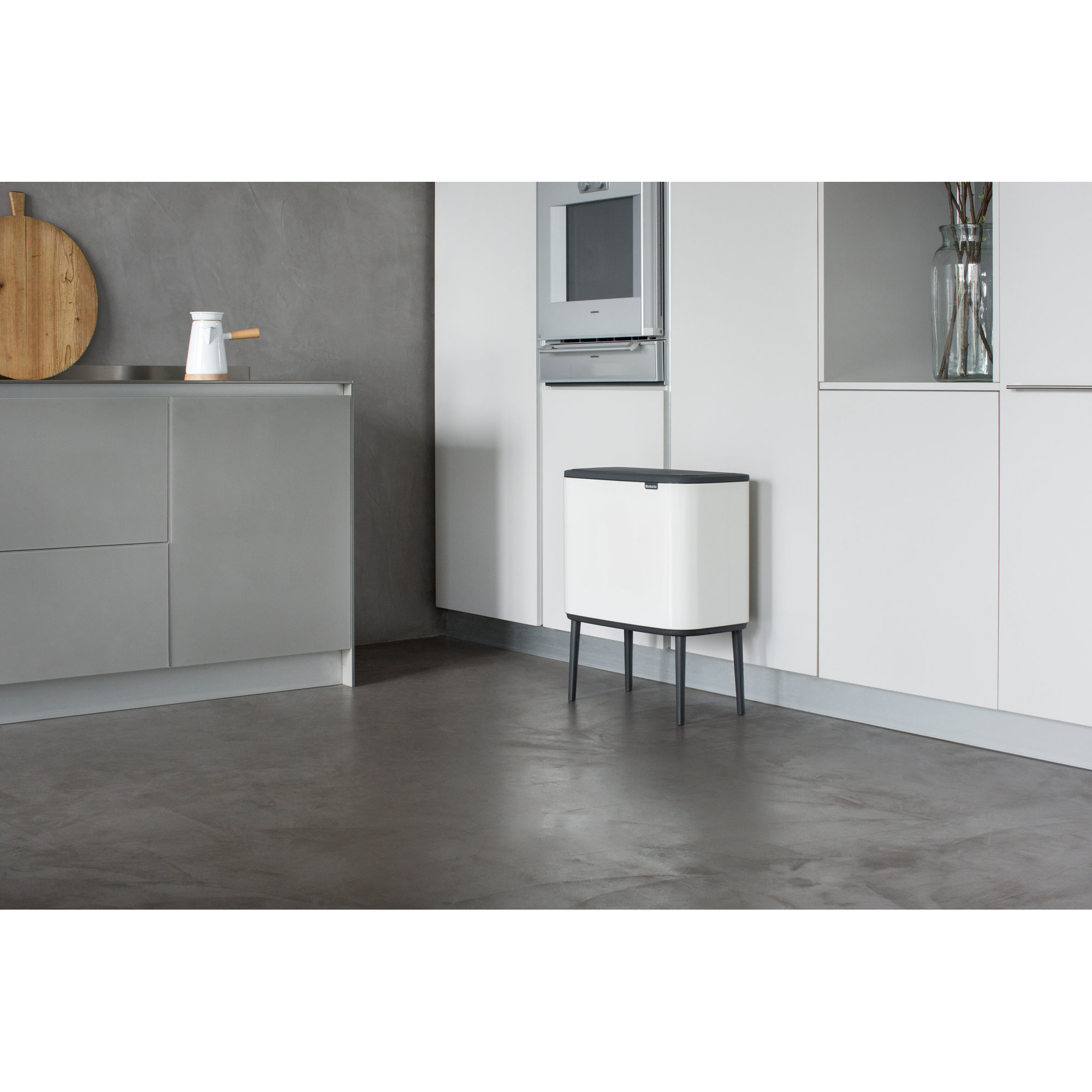 Brabantia Bo Touch Top Multi-Compartment Recycling Trash Can 3 x 3 ...