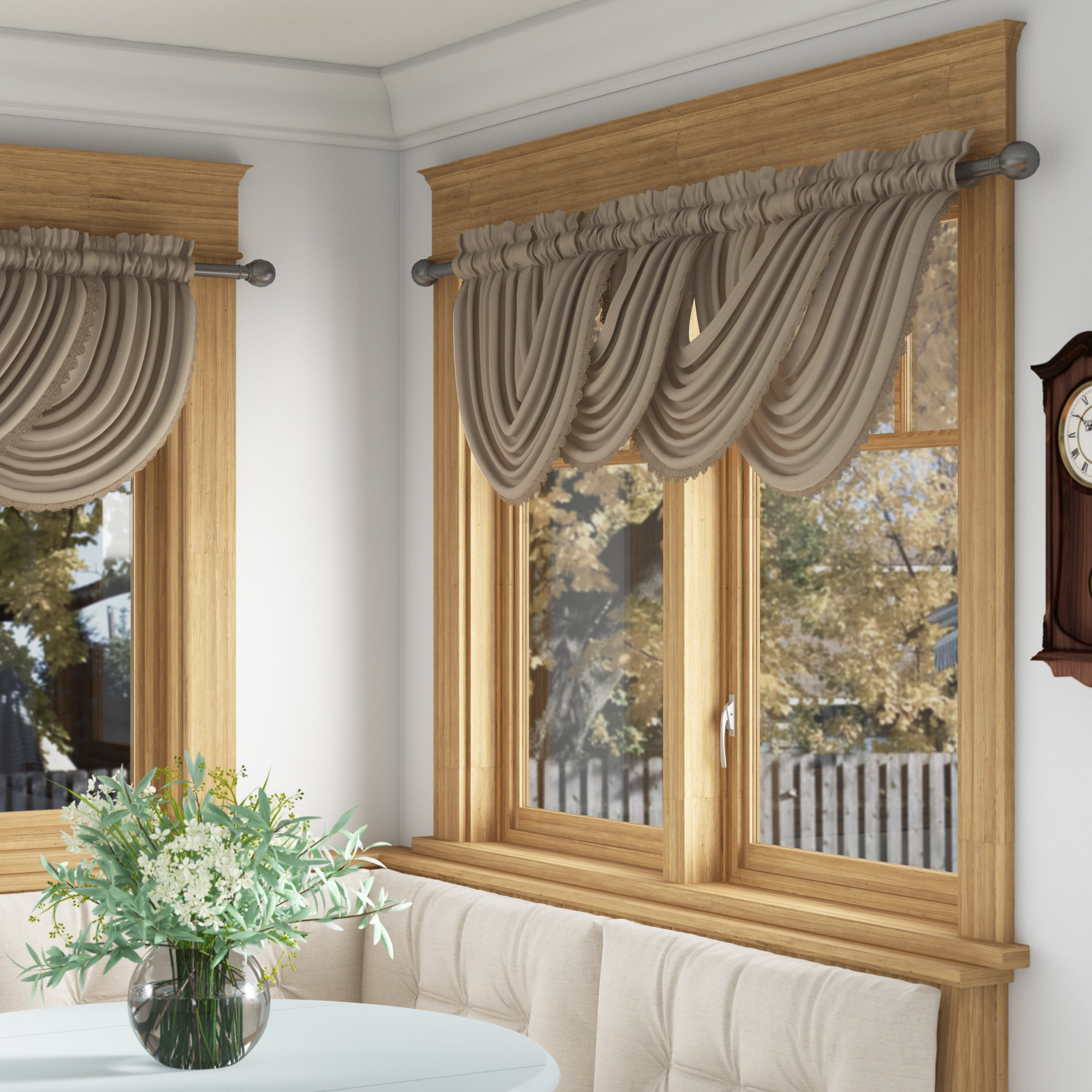 Astoria Grand Ardmore Solid Color Scalloped 52'' Window Valance ...