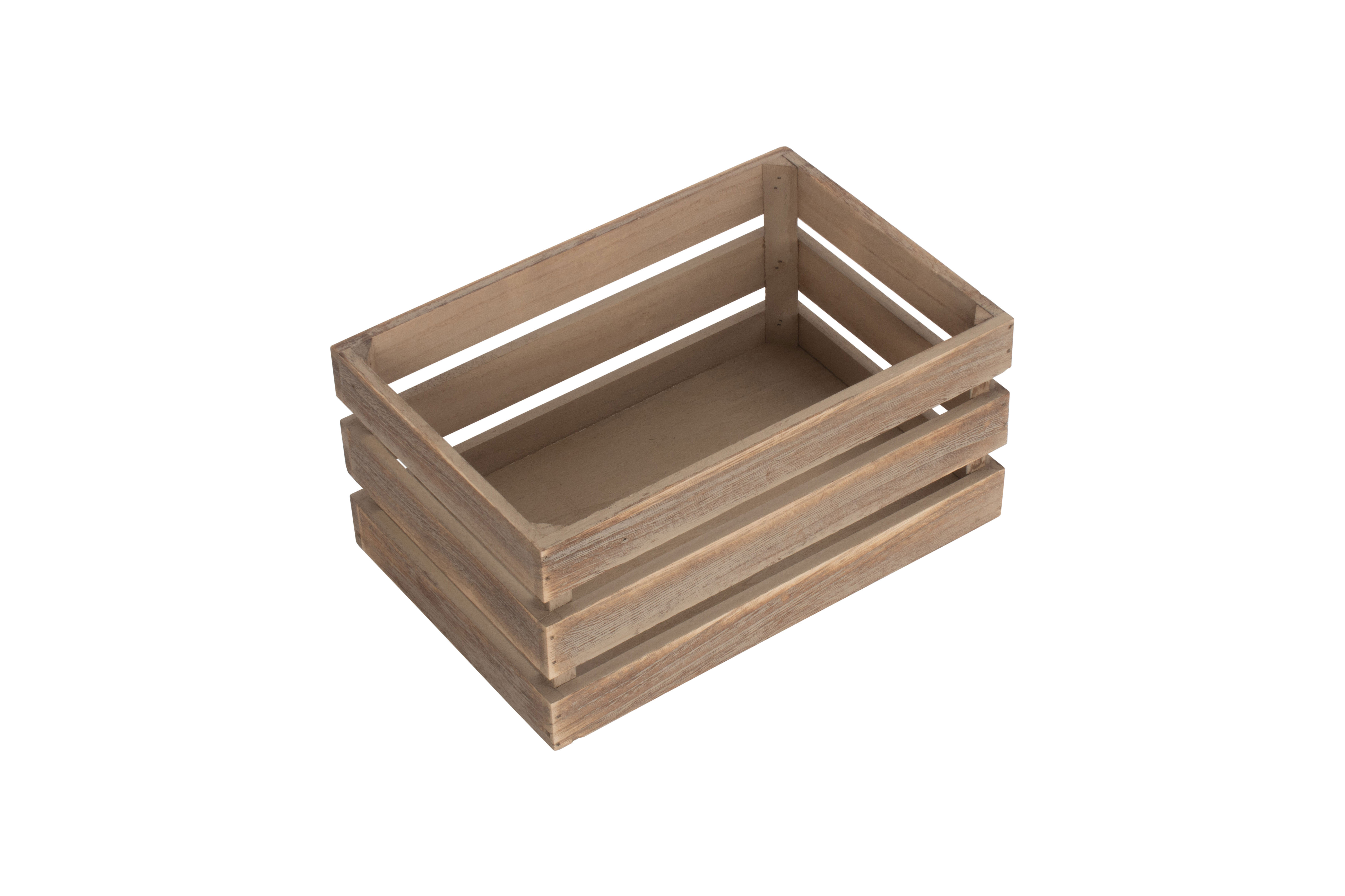 August Grove Wooden Slatted Storage Crate | Wayfair.co.uk