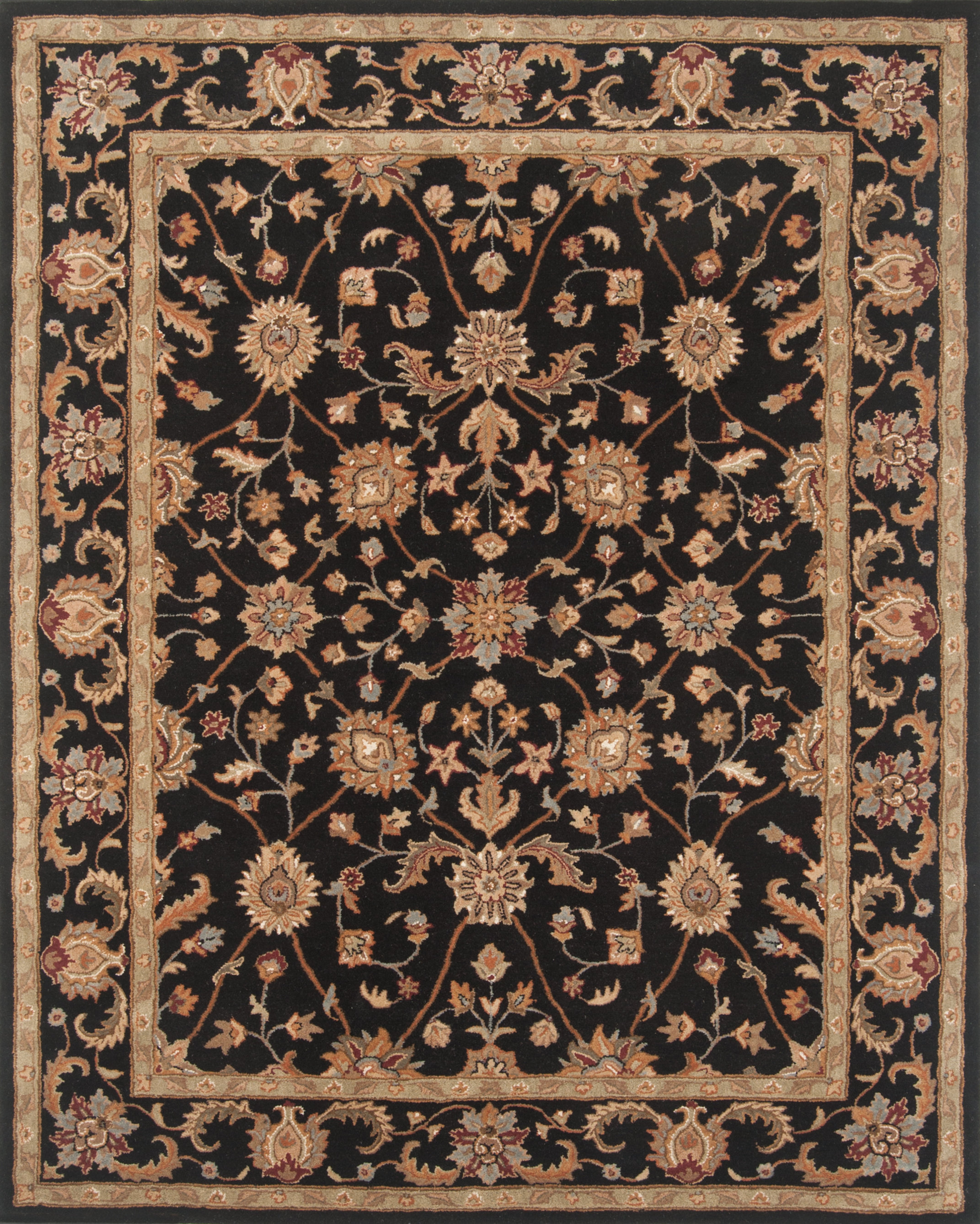 Charlton Home® Oriental Handmade Tufted Wool Black Rug & Reviews | Wayfair