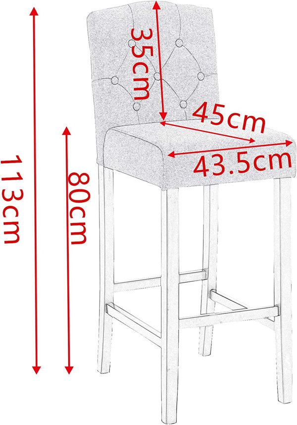 Rosalind Wheeler Brooten 80cm Stool & Reviews | Wayfair.co.uk