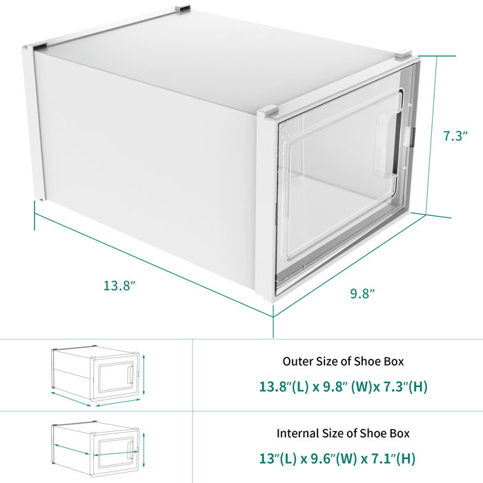 Rebrilliant Stackable Shoe Storage Box & Reviews | Wayfair