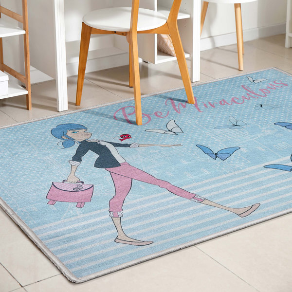 Well Woven Miraculous Ladybug Be Miraculous Light Blue Area Rug by Well ...