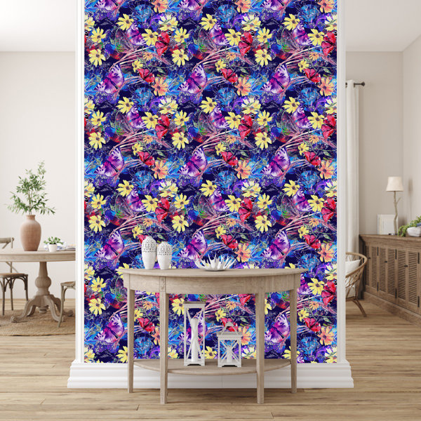 Red Barrel Studio® Zyshon Peel & Stick Floral Wallpaper | Wayfair