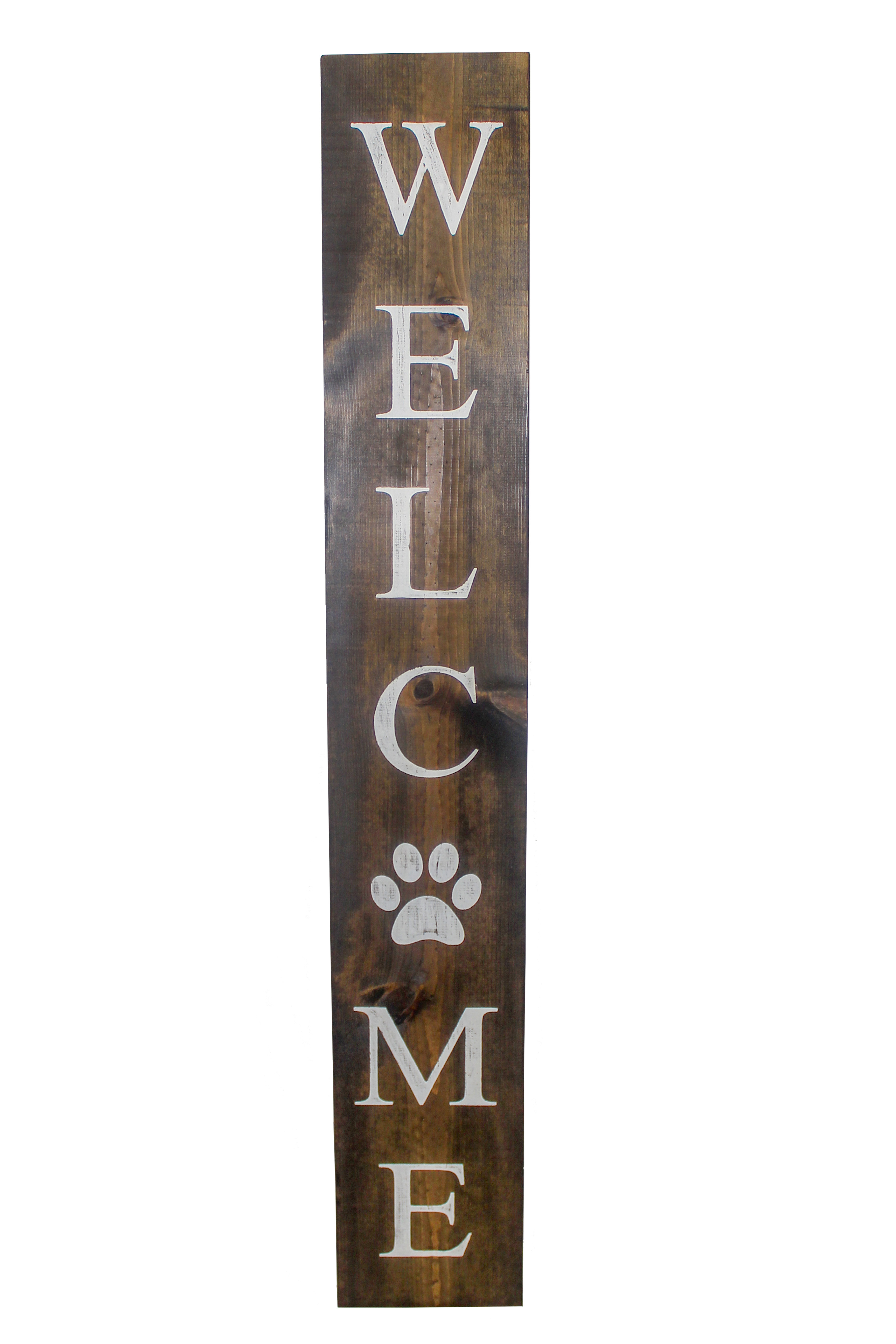Gracie Oaks Coaldale Paw Print Welcome Sign & Reviews | Wayfair
