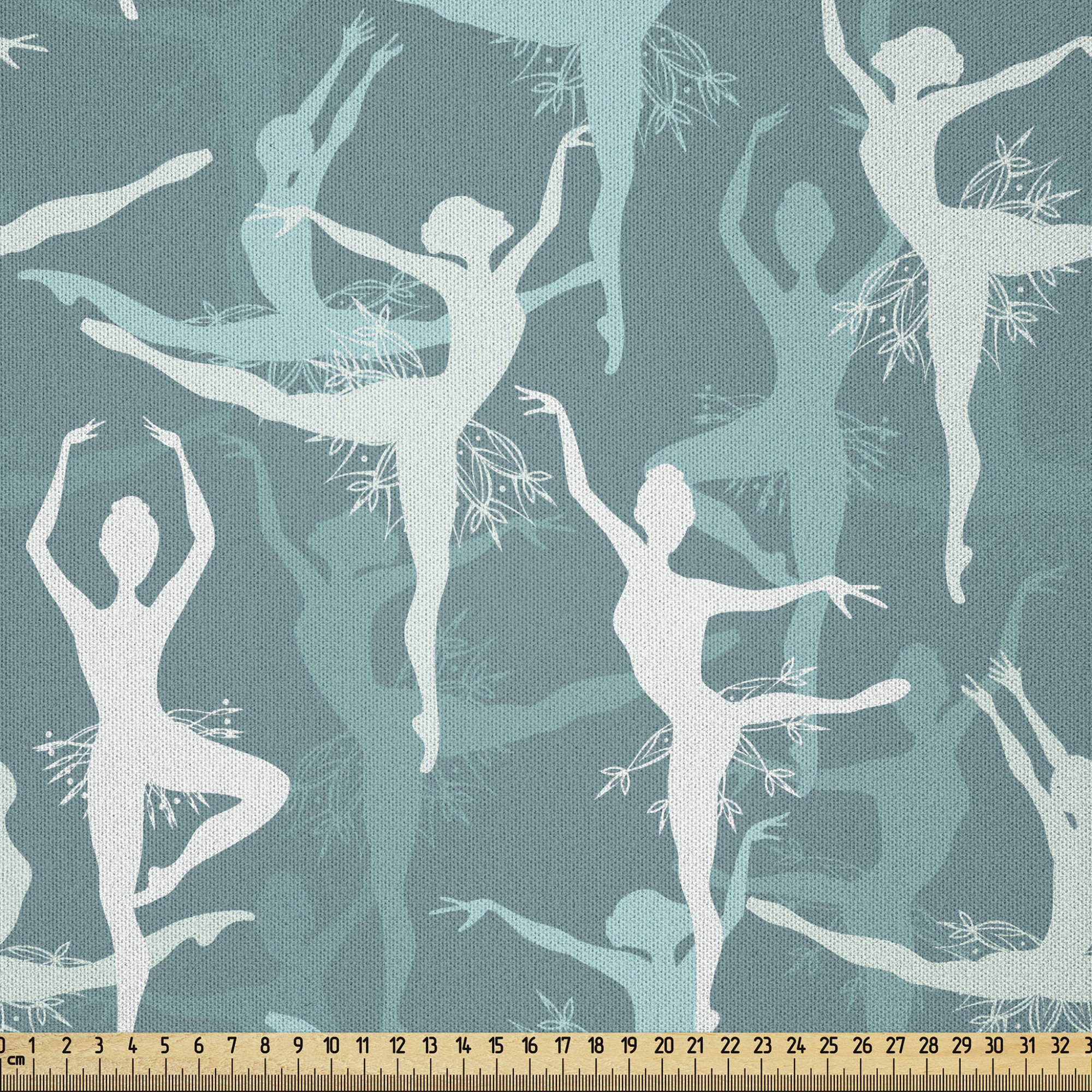 East Urban Home Classic Fabric By The Yard, Dancing Silhouette Of ...
