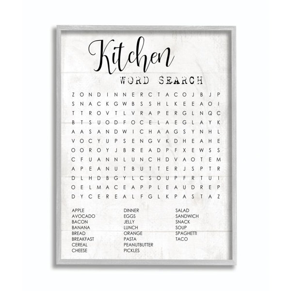 Gracie Oaks Kitchen Word Search Family Word Design by Daphne Polselli ...