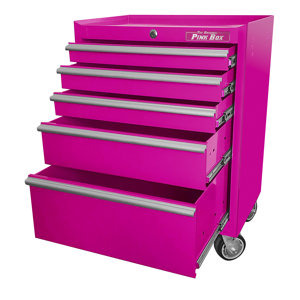 The Original Pink Box 26" W 5 Drawer Bottom Rollaway Chest | Wayfair