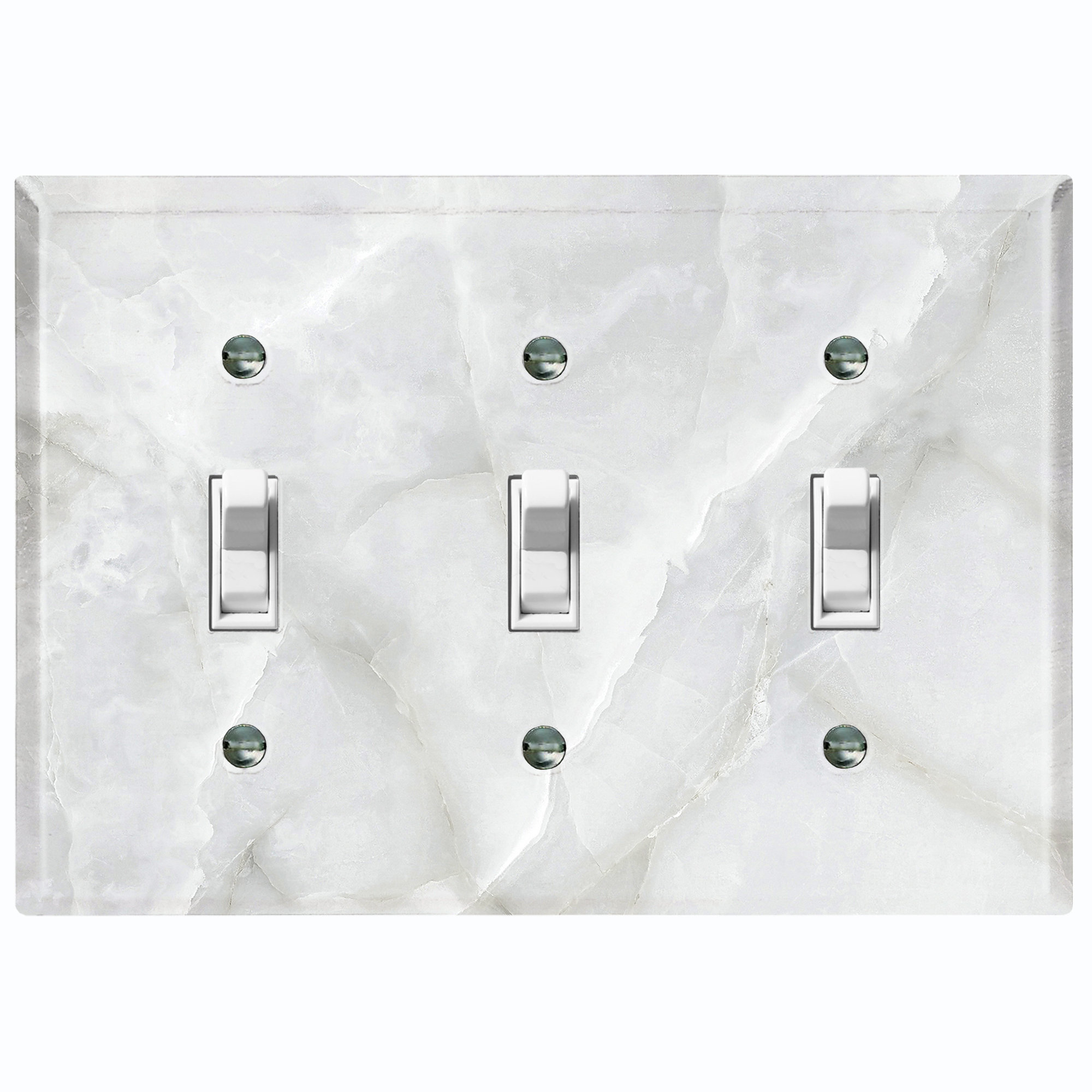 WorldAcc 3-Gang Toggle Light Switch Combination Wall Plate | Wayfair