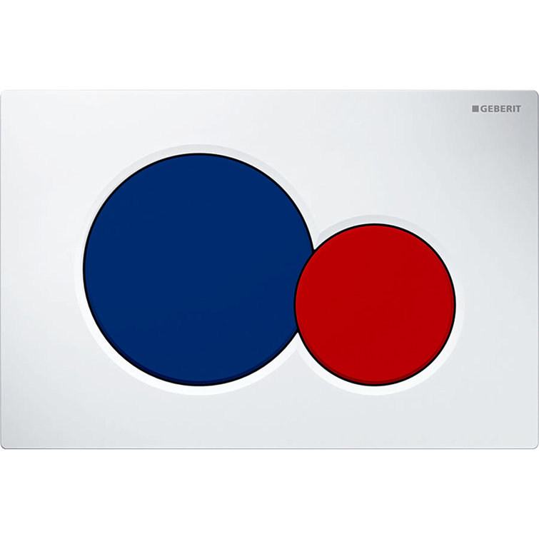 Geberit Sigma 01 White, Red & Blue Dual Flush Plate | Wayfair.co.uk