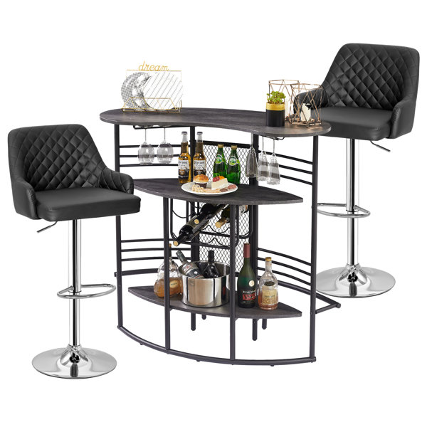 Vecelo 2 - Person Bar Height Dining Set | Wayfair