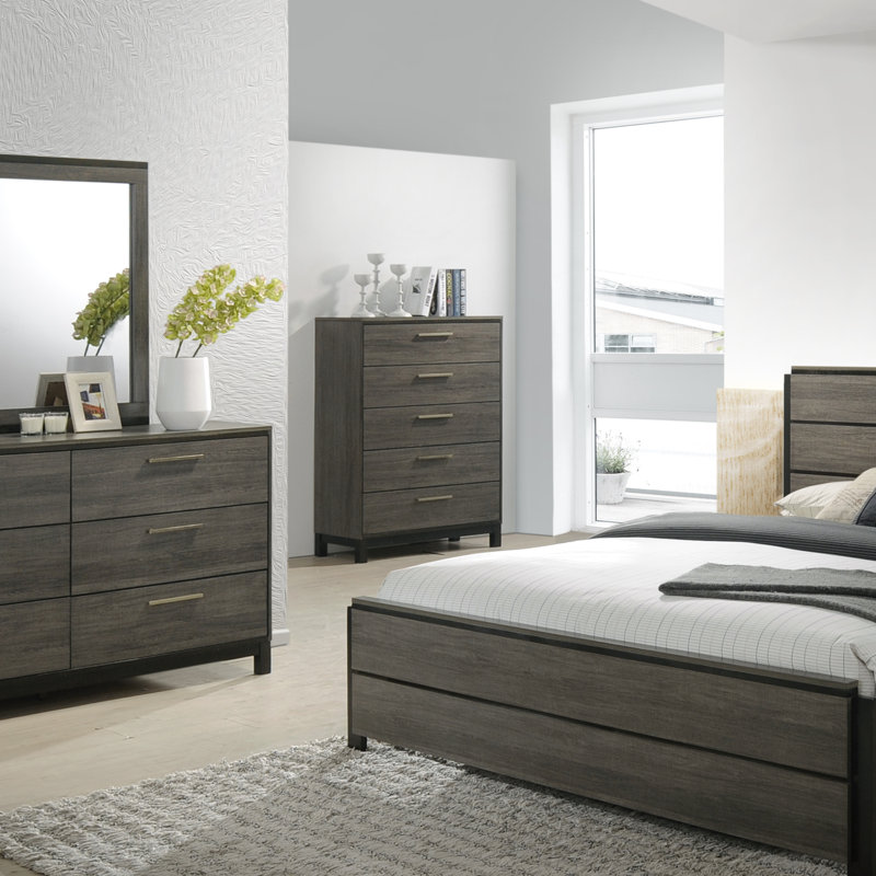 Gracie Oaks Mandy Wood 5 Drawer Chest & Reviews | Wayfair