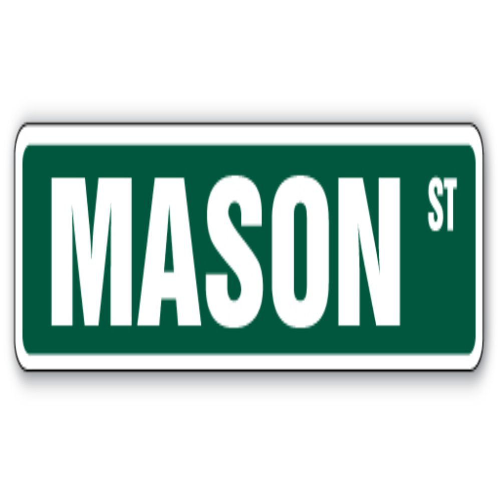 SignMission Mason Street Sign Childrens Name Room Sign | Wayfair