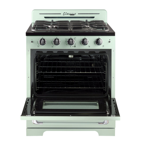 Unique Classic Retro 30" 4 burner 3.9 cu. ft. Freestanding Gas Range ...