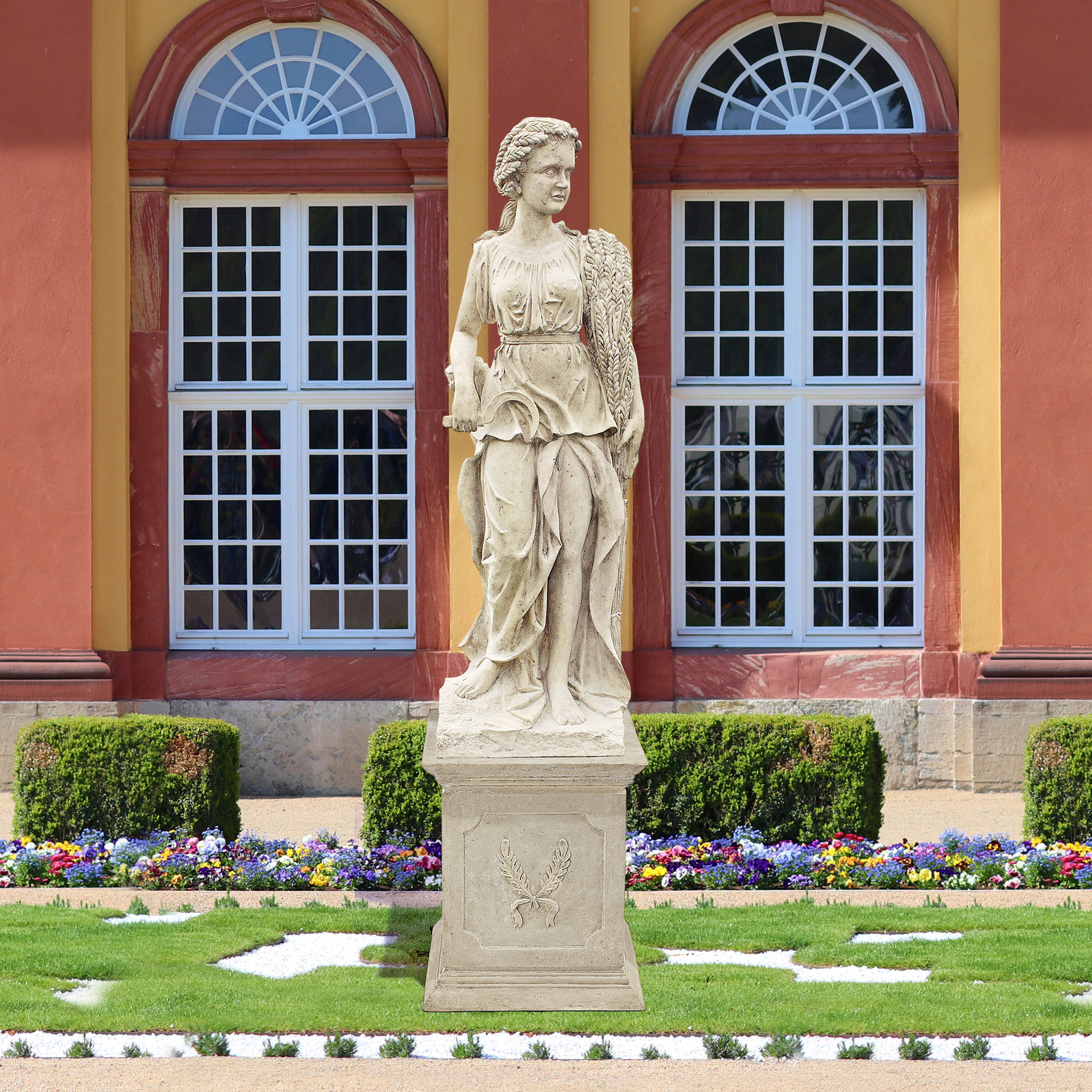 Design Toscano Goddesses of the Four Seasons Summer Statue and Plinth ...