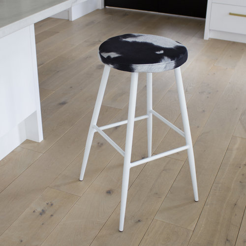 Wrought Studio Ilda Cow Print 29" Bar Stool | Wayfair