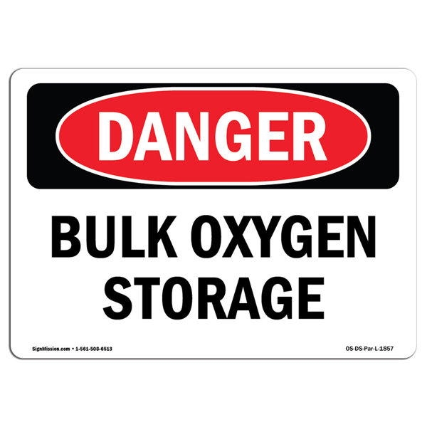 SignMission Bulk Oxygen Storage Sign | Wayfair