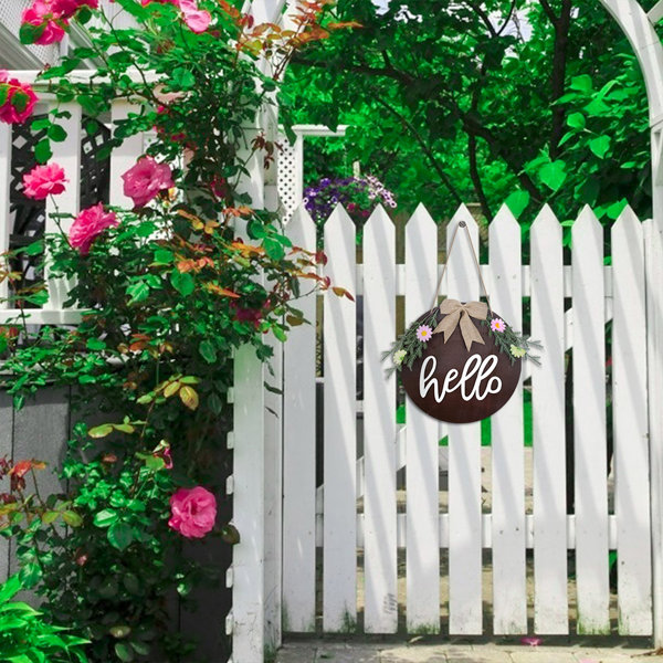 Gracie Oaks Rustic Decor Round Wood Hanging Sign - Wayfair Canada