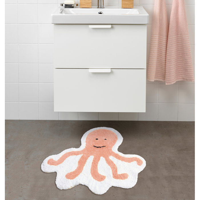 Sunside Sails Koret Sea Ocean Creature Octopus Bath Rug | Wayfair