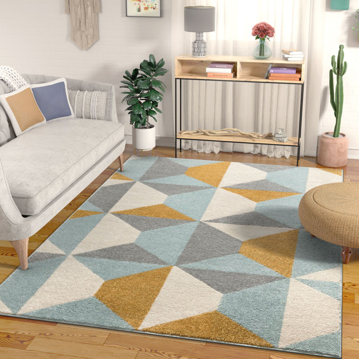 Well Woven Mystic Gold/Grey/Blue Rug & Reviews | Wayfair.co.uk