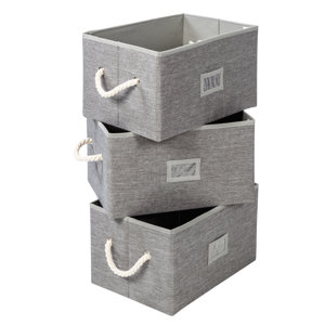 Breakwater Bay Large Storage Fabric Bin Set & Reviews | Wayfair